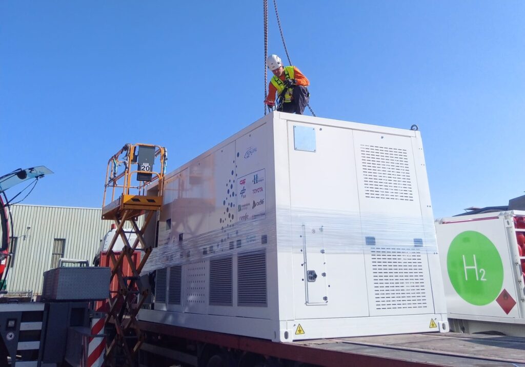 Hydrogen dispenser installation in CAF Zaragoza – FCH2RAIL